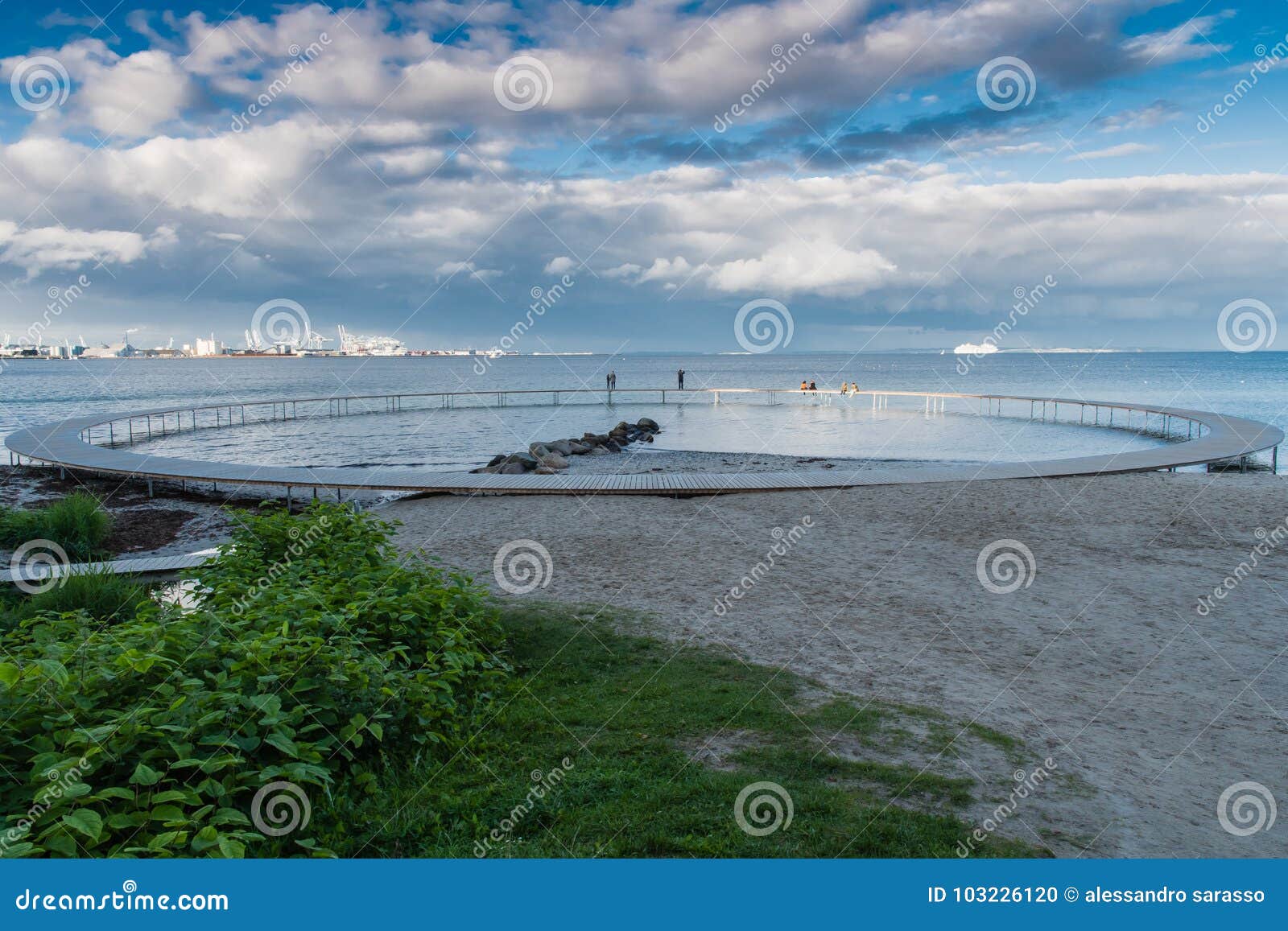 Aarhus City and Harbour from the Infinity Bridge Stock Photo - Image of ...