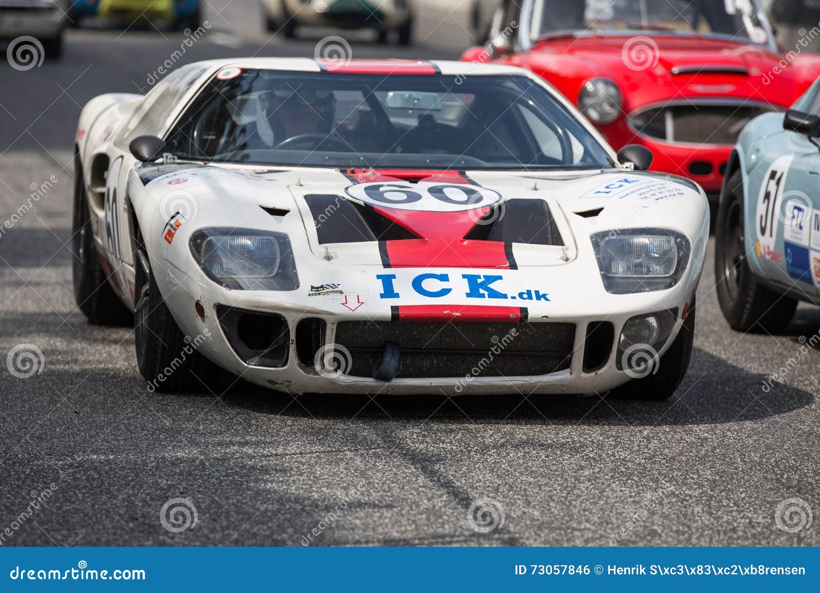AARHUS, DENMARK - MAY 29 2016: Kenneth Persson in a Ford GT40, at the ...