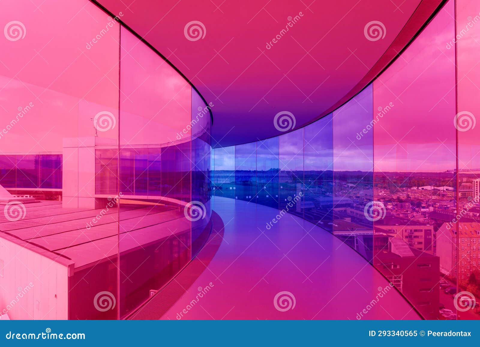 Rainbow Panorama Created by Olafur Eliasson at the Rooftop of ARoS ...