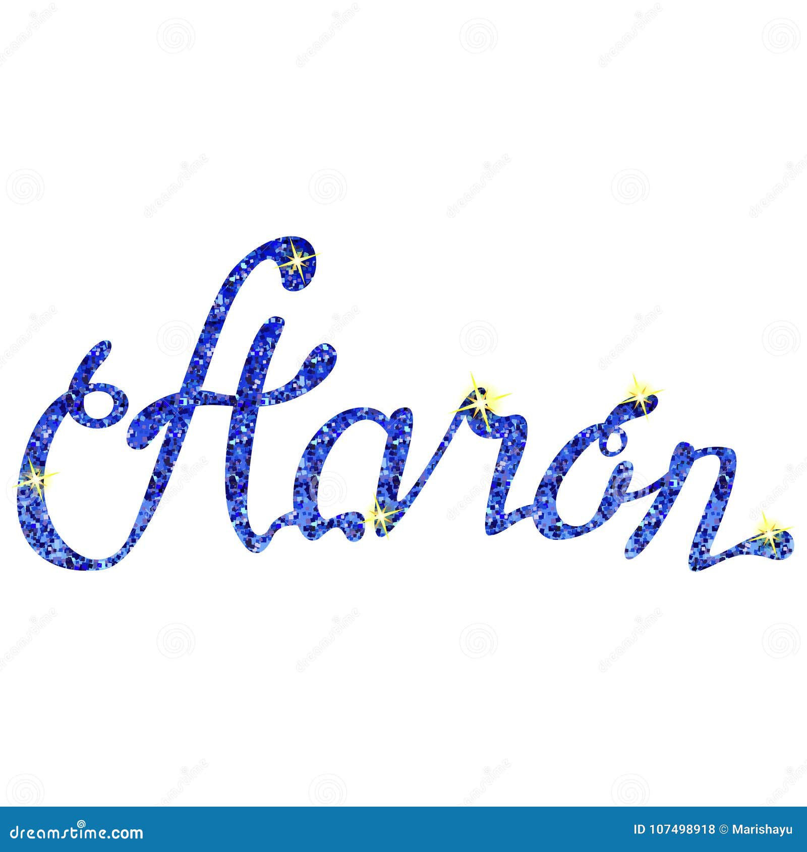 Aaron Name Lettering Tinsels Stock Vector - Illustration of written ...