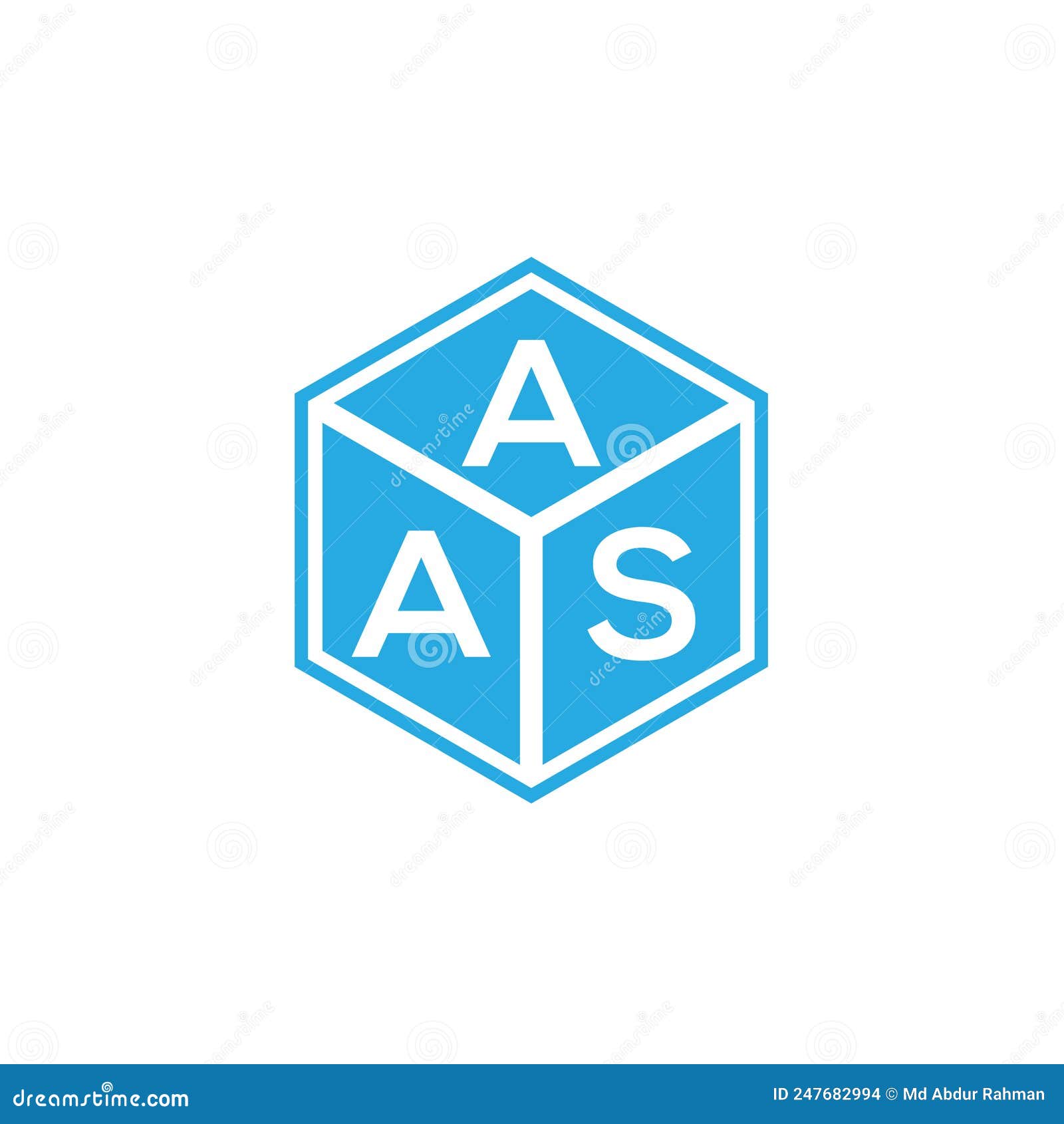 AAS Letter Logo Design On Black Background. AAS Creative Initials ...