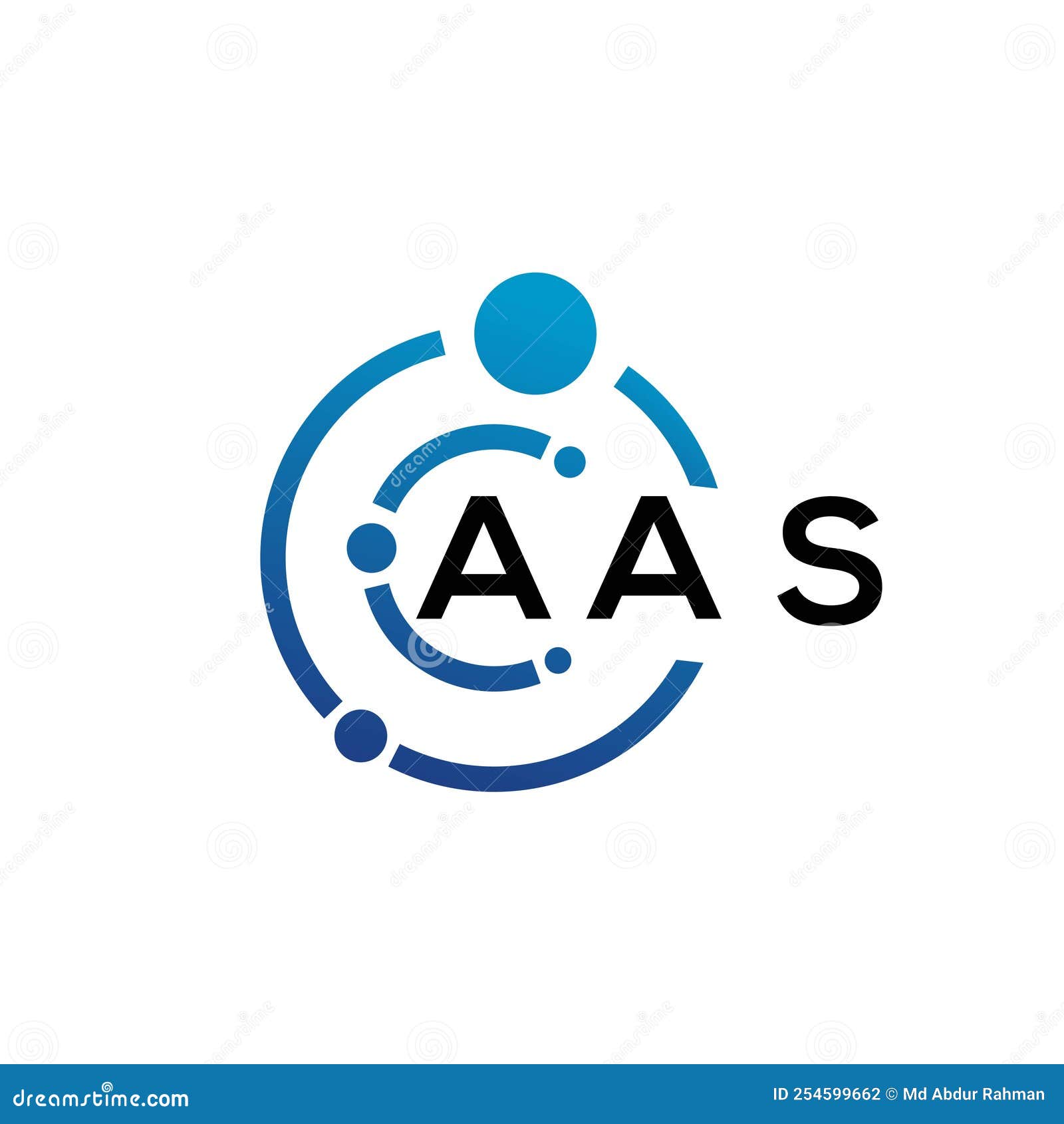 AAS Letter Logo Design on Black Background. AAS Creative Initials ...