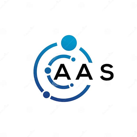 AAS Letter Logo Design on Black Background. AAS Creative Initials ...