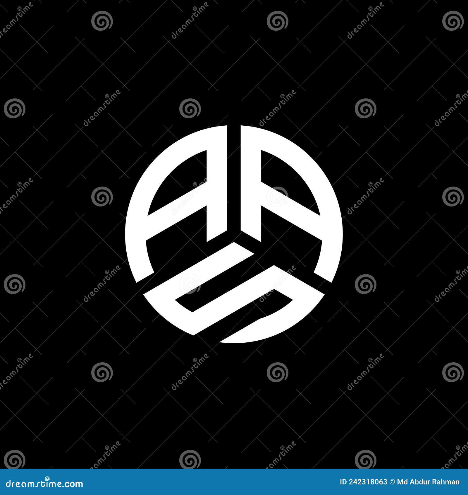 AAS Letter Logo Design On White Background. AAS Creative Initials ...