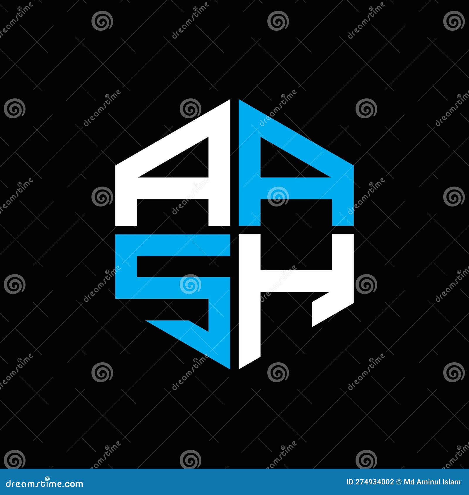 AASH Letter Logo Creative Design with Vector Graphic, Stock Vector ...