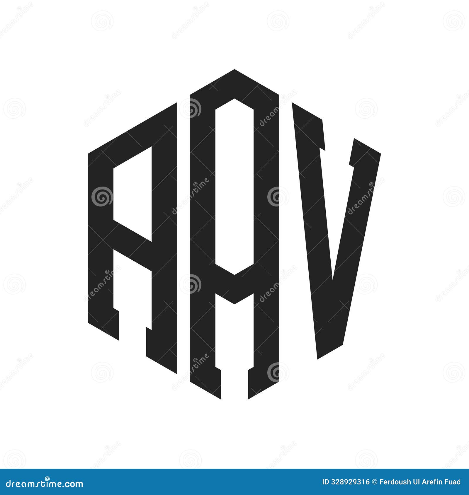 AAV Logo Design. Initial Letter AAV Monogram Logo Using Hexagon Shape ...
