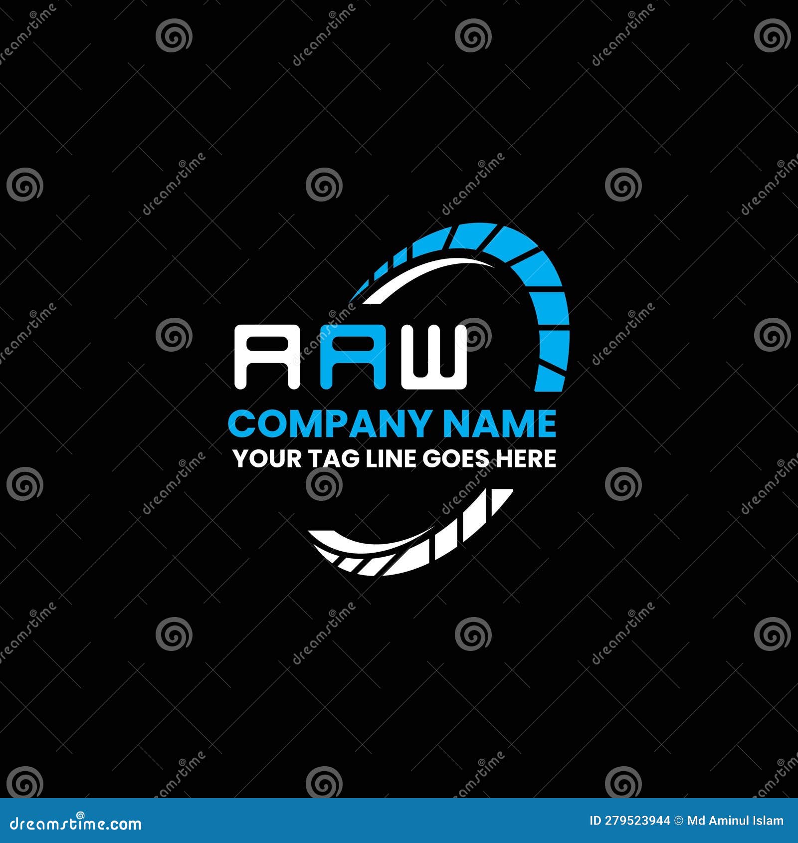AAW Letter Logo Creative Design with Vector Graphic, AAW Stock Vector ...