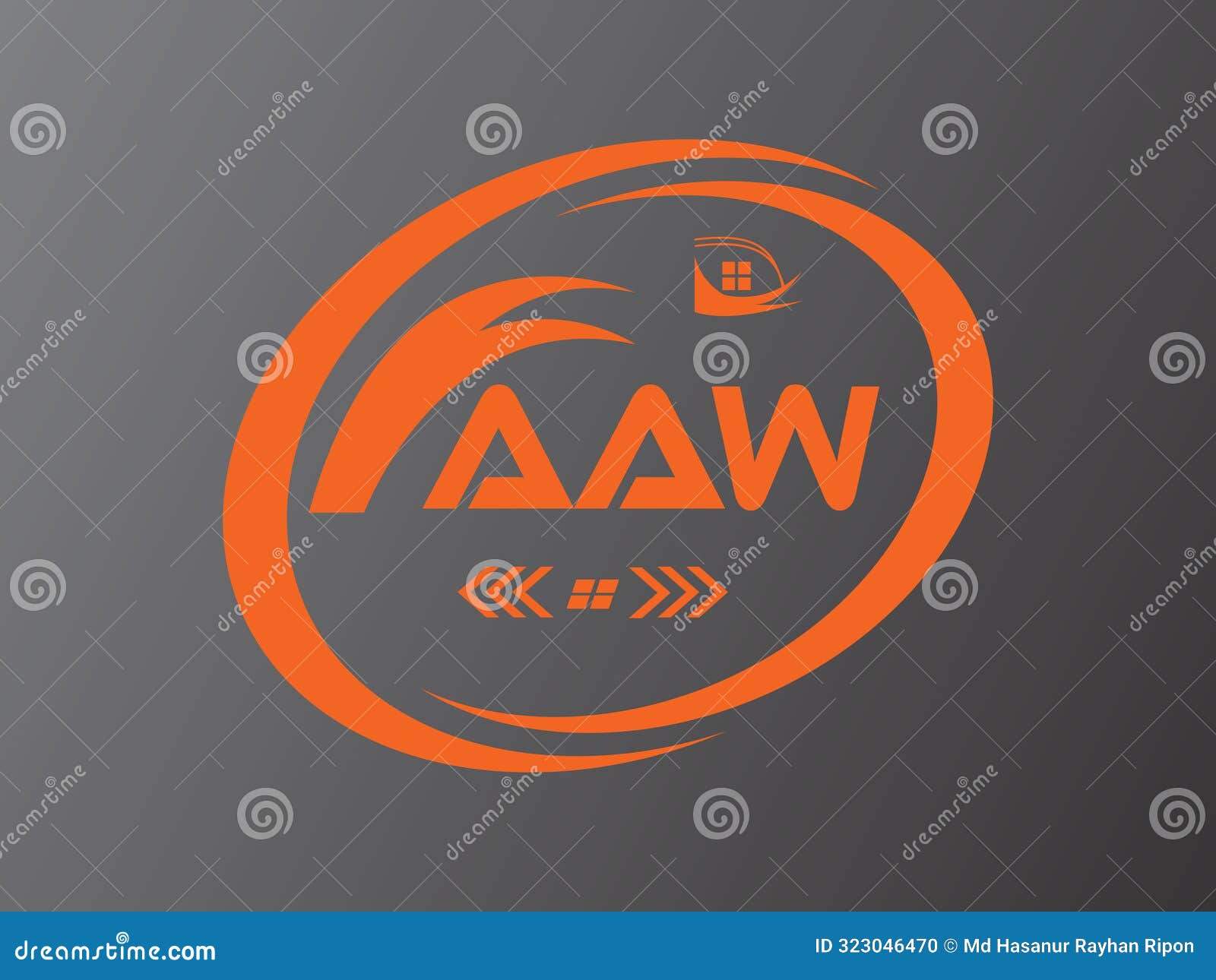 AAW Letter Logo Design. AAW Simple and Modern Monogram Logo Stock ...