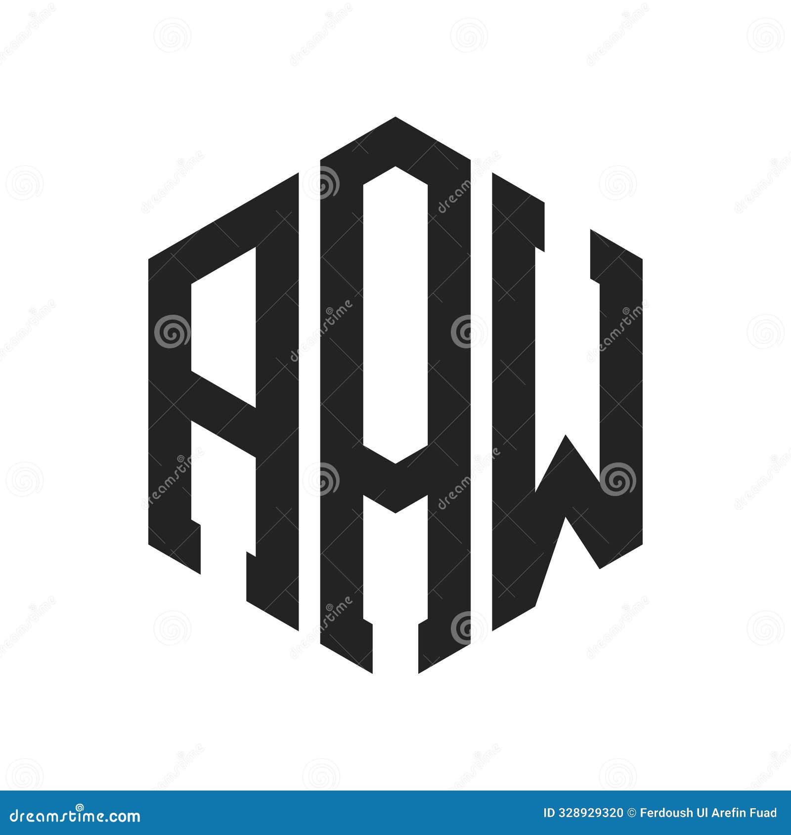 AAW Logo Design. Initial Letter AAW Monogram Logo Using Hexagon Shape ...