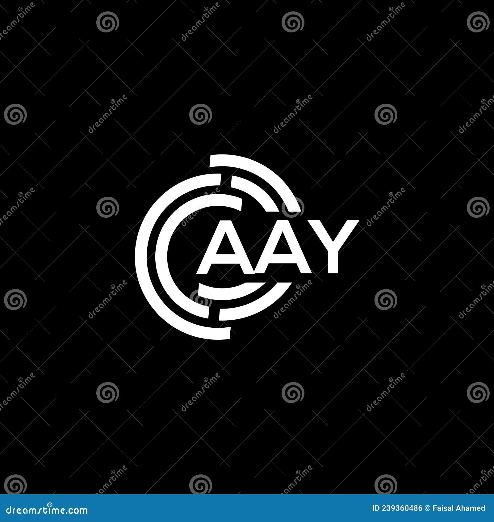 AAY Letter Logo Design on Black Background. AAY Creative Initials ...