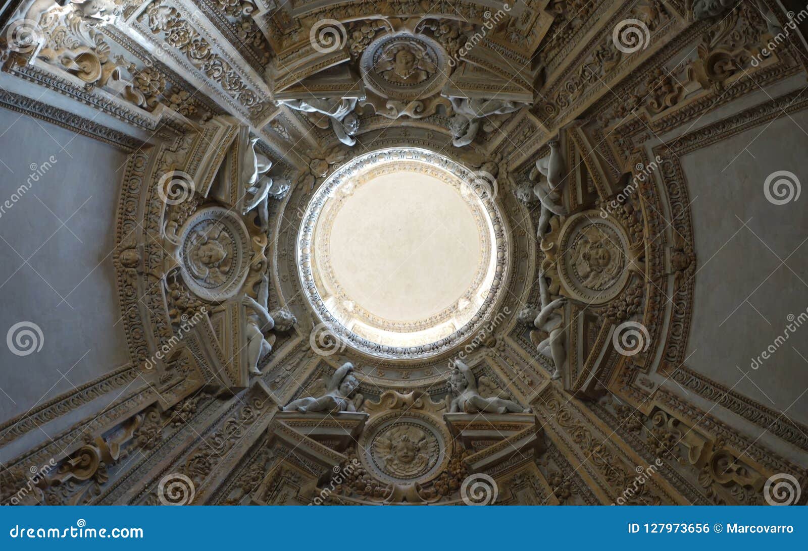Abóbada Barroco Em Roma, Italia Foto de Stock - Imagem de barroco ...