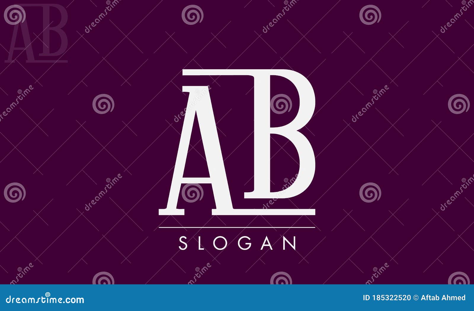 AB BA and a or B Initial Letter Elegant Symbol Template Illustration ...