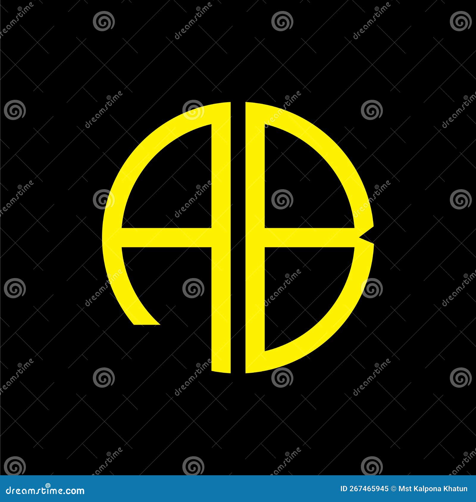 AB Company Logo with Circle Used Stock Vector - Illustration of font ...