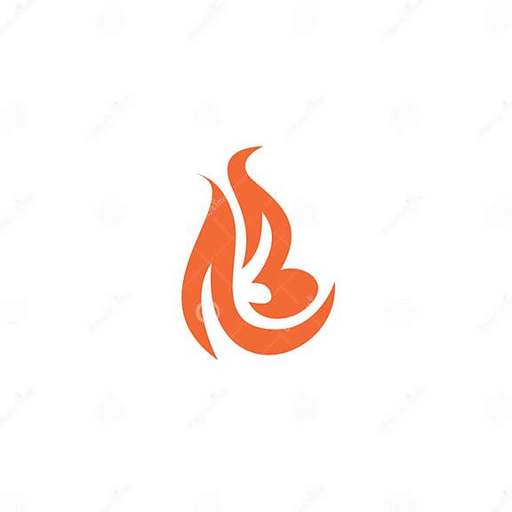 AB Fire Logo Design. Bonfire Vector Stock Illustration - Illustration ...