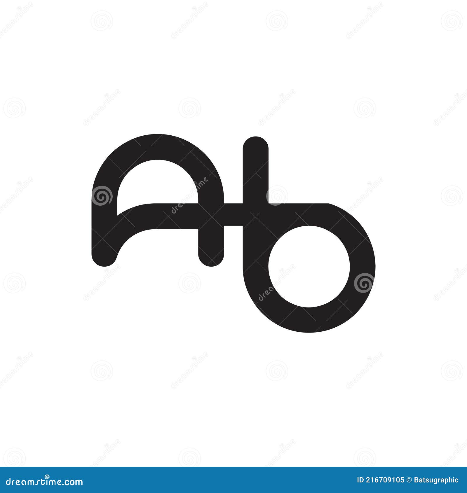 Ab Initial Letter Vector Logo Stock Vector - Illustration of lettering ...