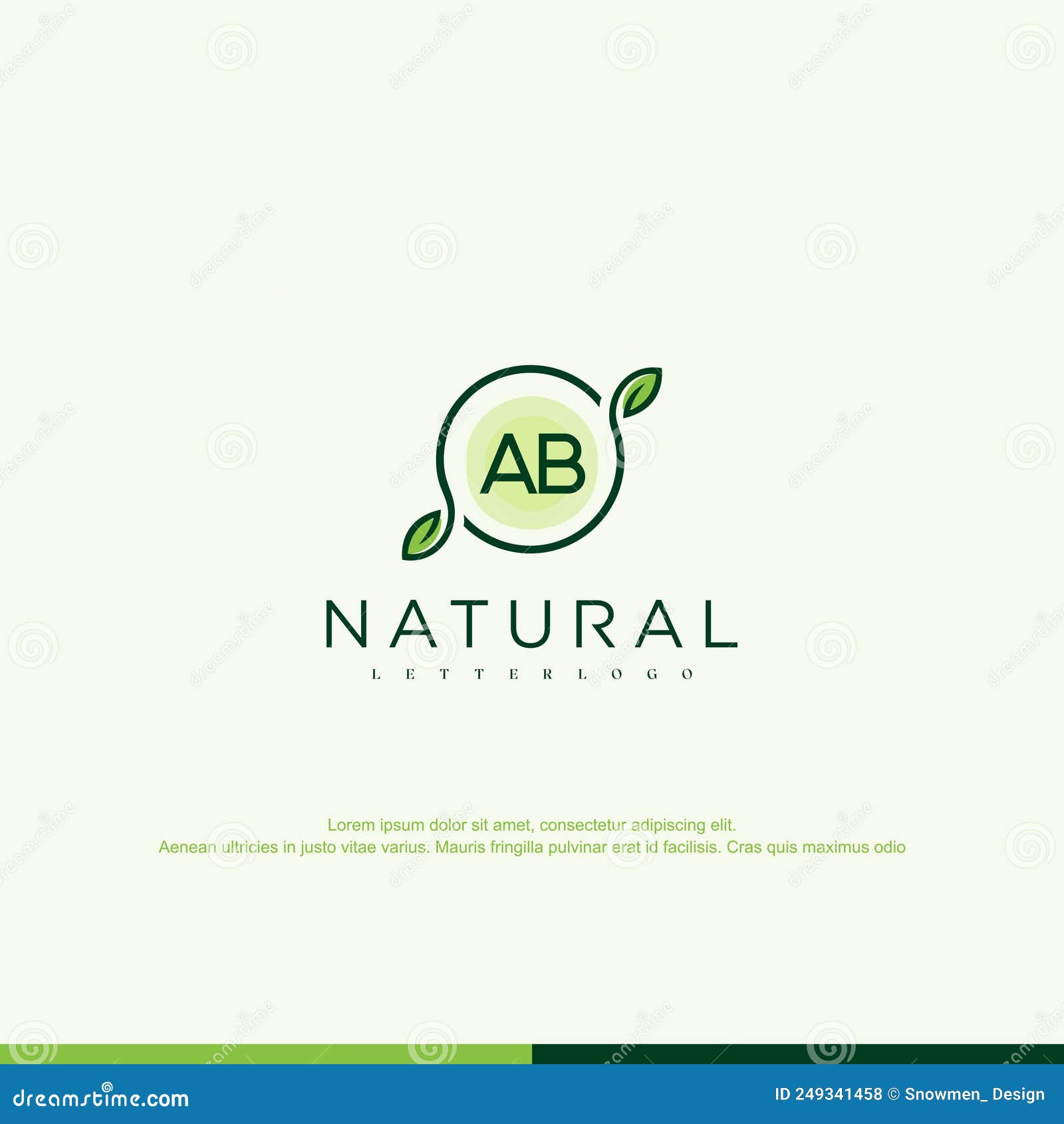 AB Initial natural logo stock illustration. Illustration of growth ...