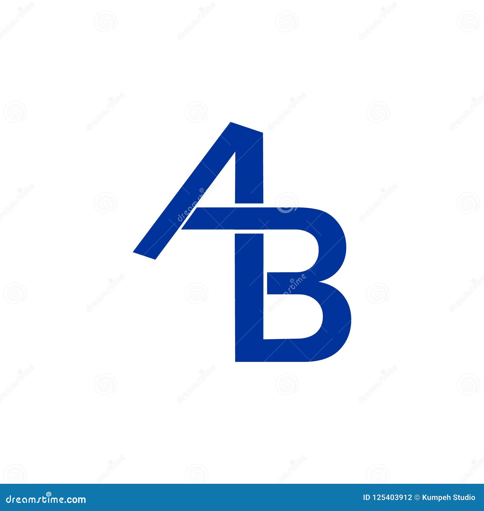 AB Letter Logo. Alphabet Combination Vector Stock Illustration ...