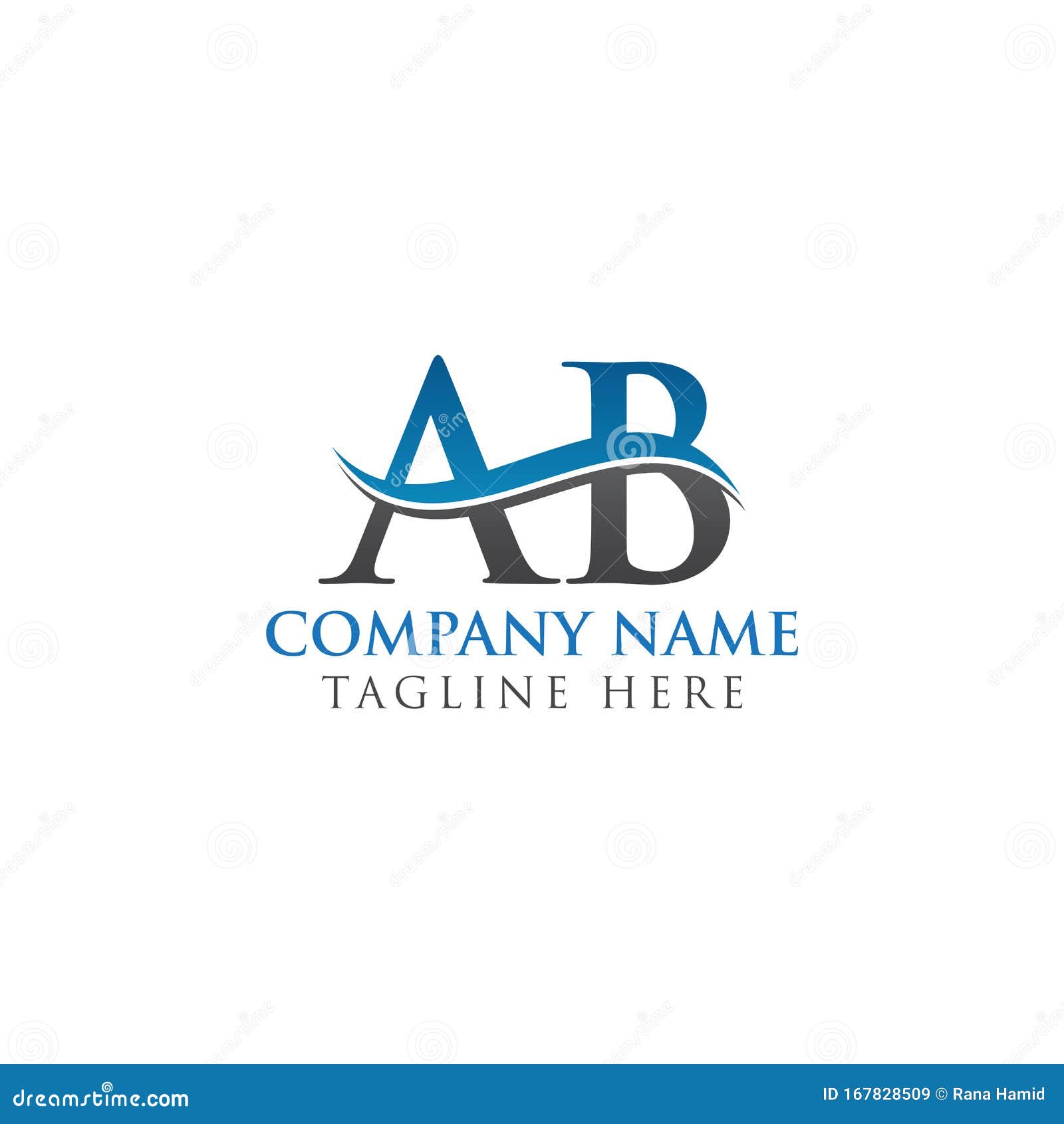Creative Alphabetical AB Logo Design Stock Vector - Illustration of ...