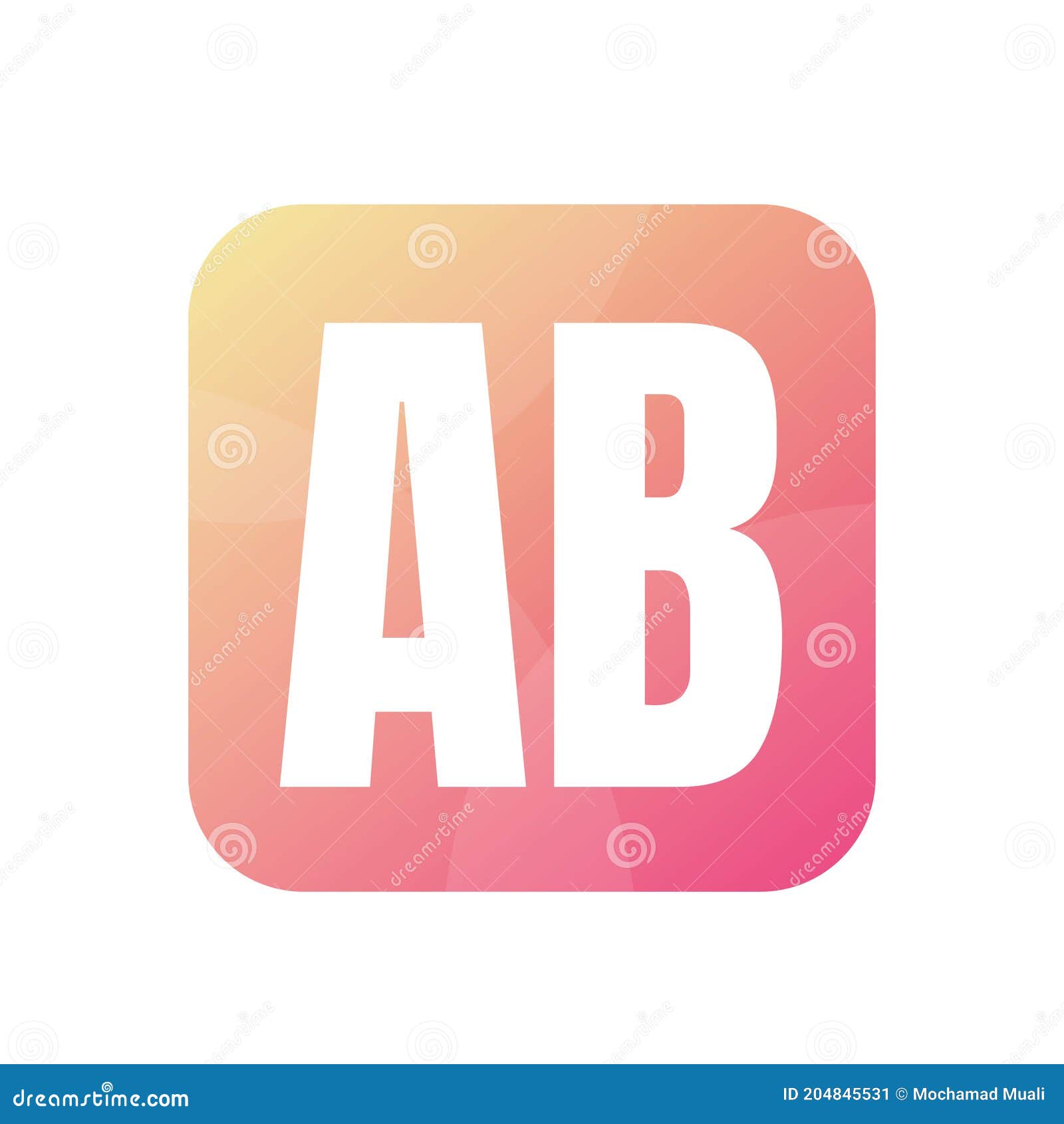 AB Letter Logo Design with Simple Style Stock Illustration ...