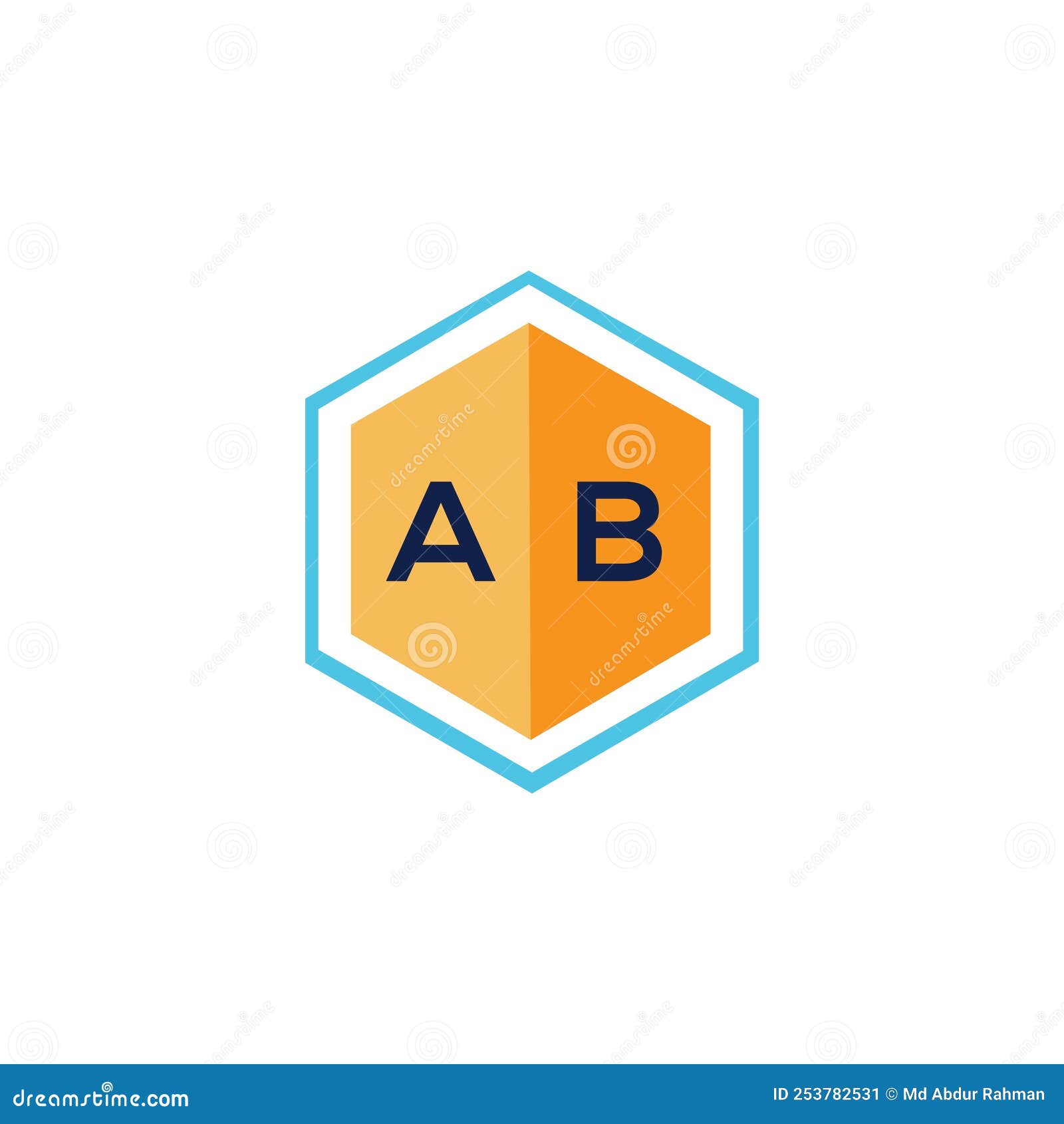 AB Letter Logo Design on WHITE Background. AB Creative Initials Letter ...
