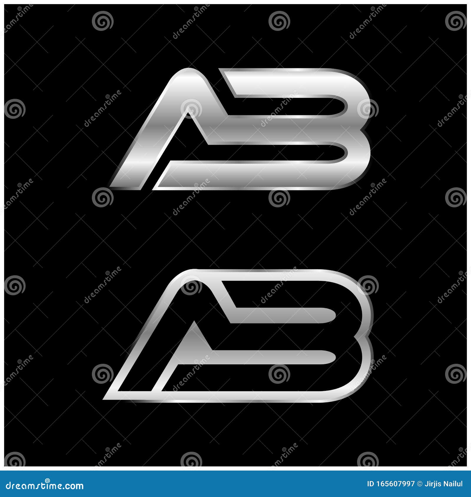 AB Letter Type Logo Design. AB Logo Vector Template Stock Illustration ...