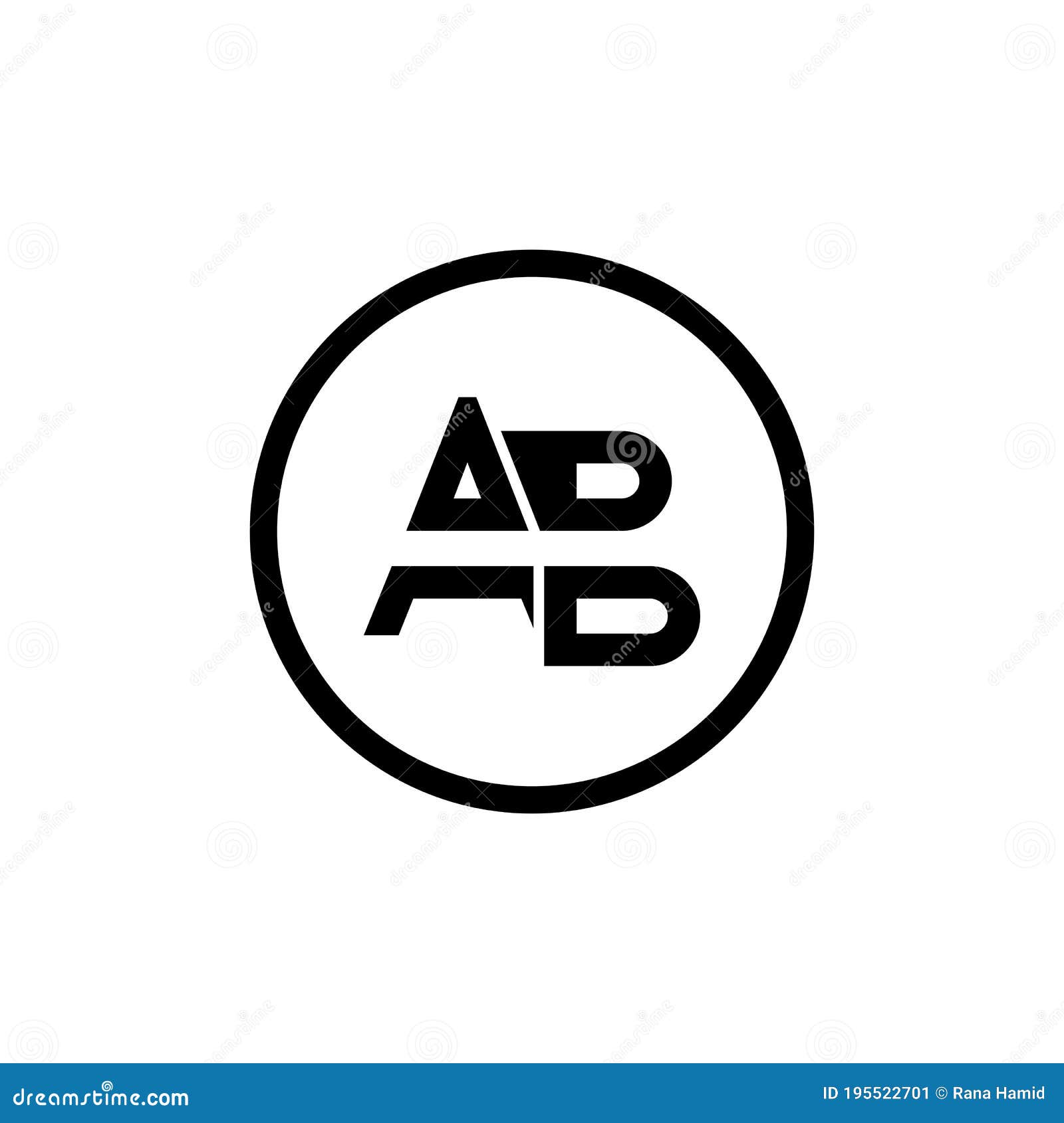 AB Logo Design Business Typography Vector Template. Creative Linked ...