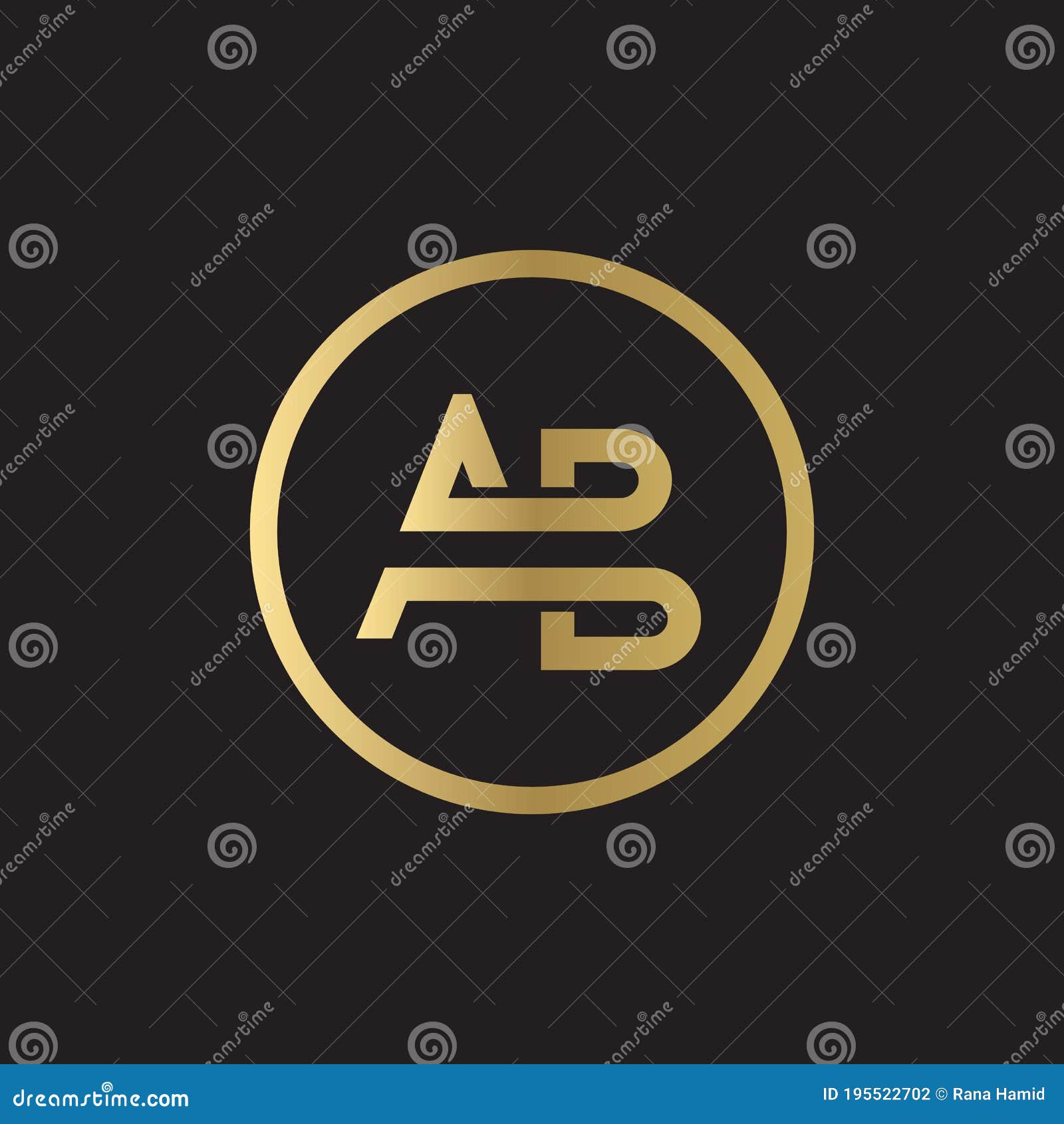 AB Logo Design Business Typography Vector Template. Creative Linked ...