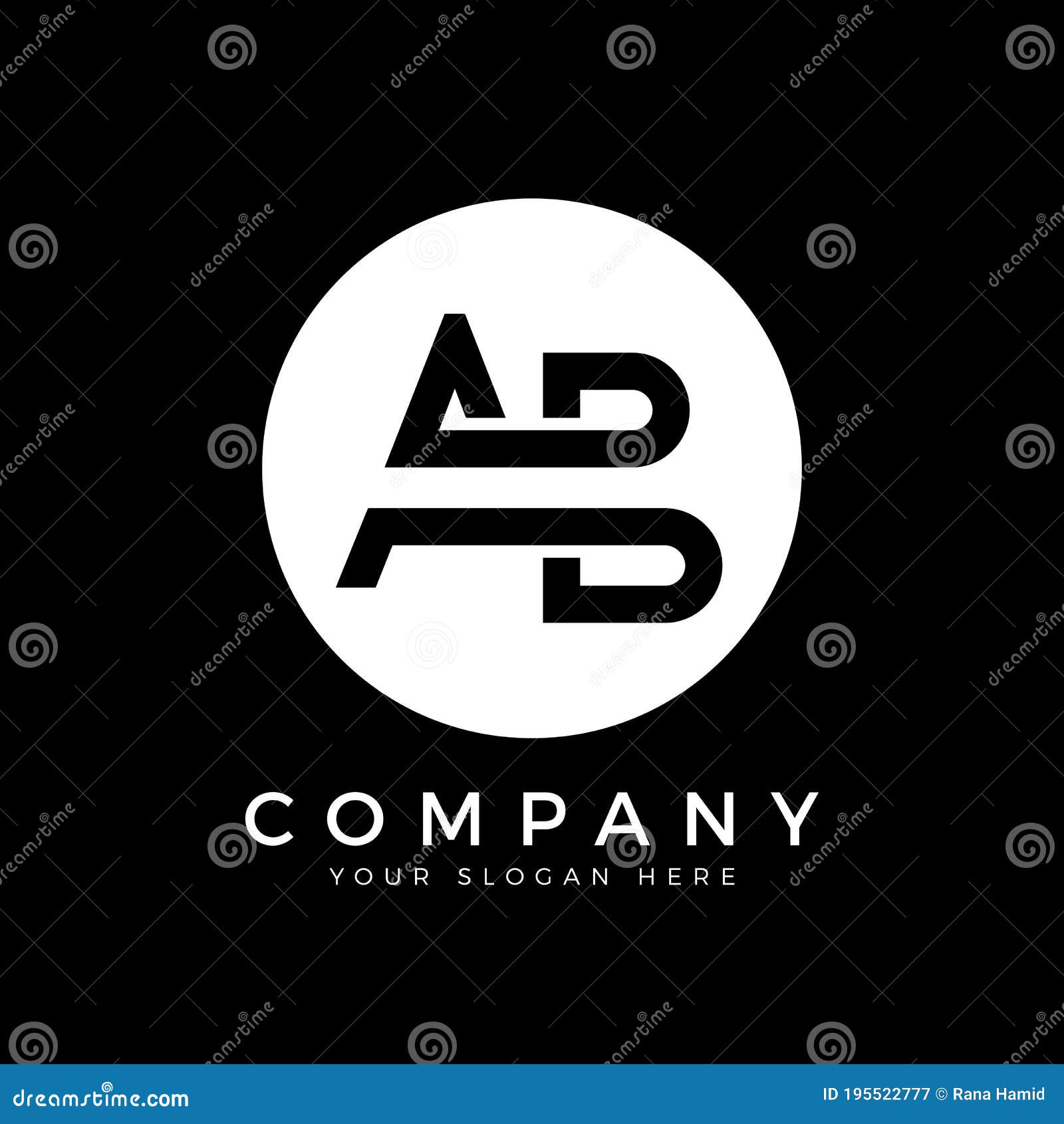 AB Logo Design Business Typography Vector Template. Creative Linked ...