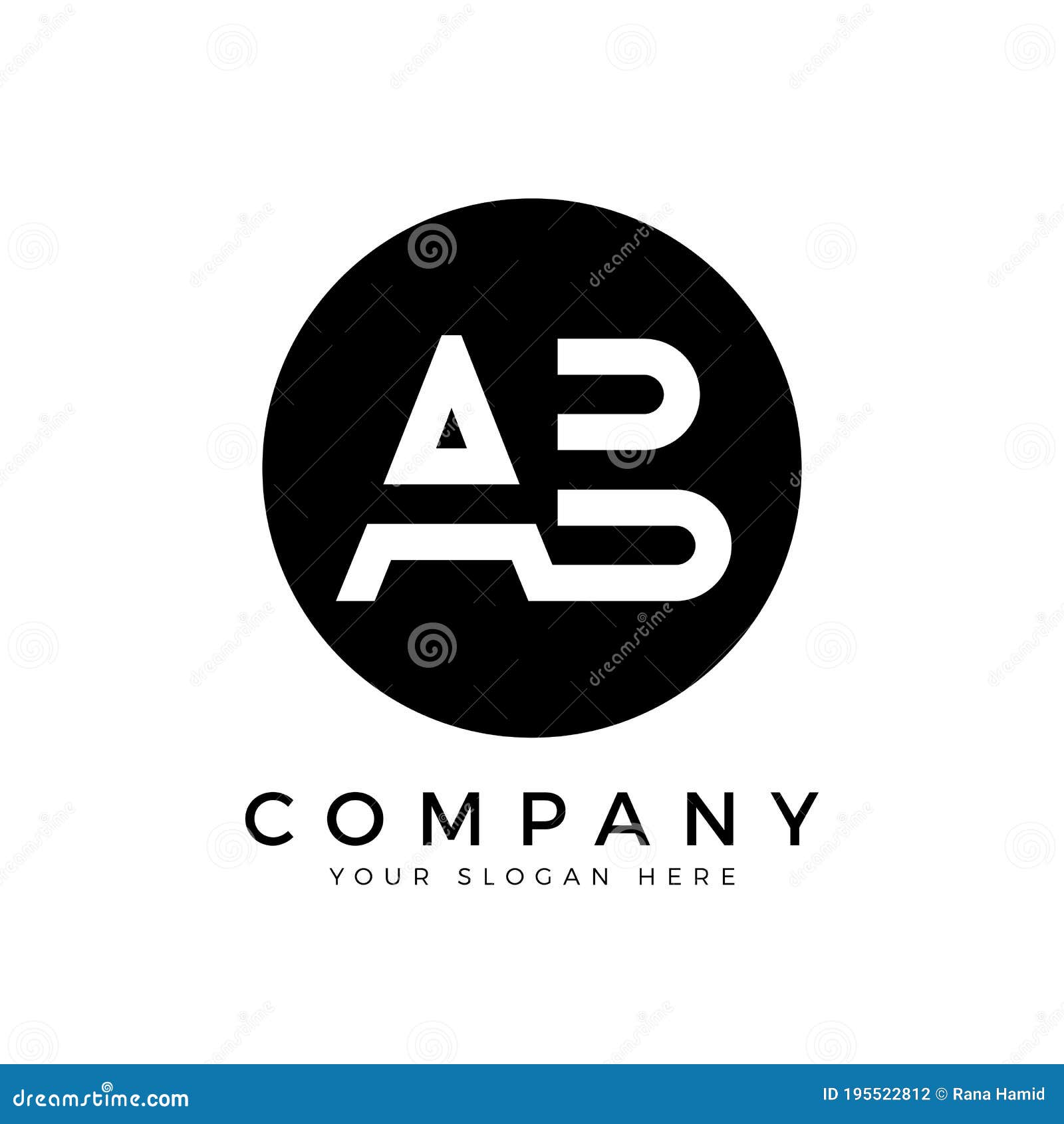 AB Logo Design Business Typography Vector Template. Creative Linked ...