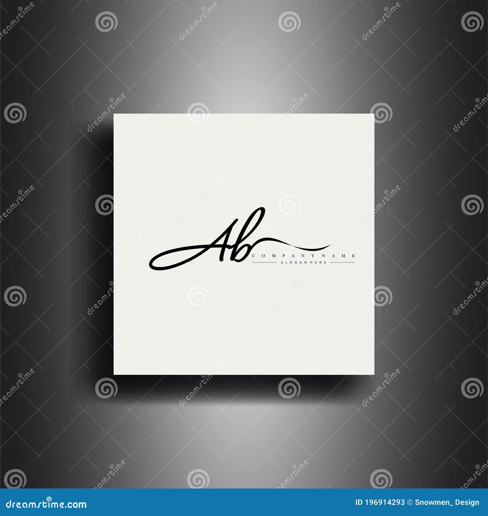 AB Signature Style Monogram.Calligraphic Lettering Icon and Handwriting ...