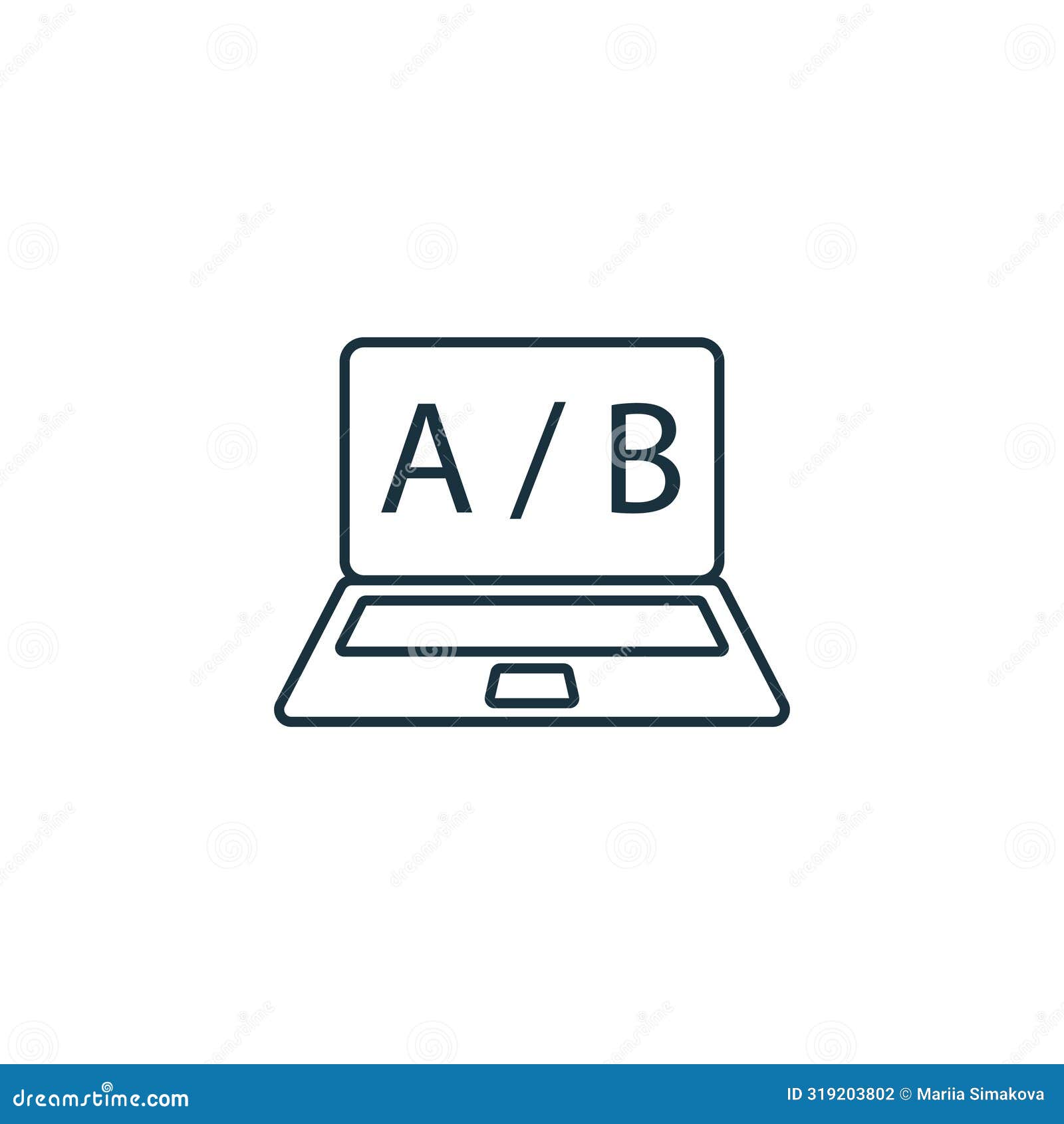 AB Testing Icon. Monochrome Simple User Behavior Icon for Templates ...