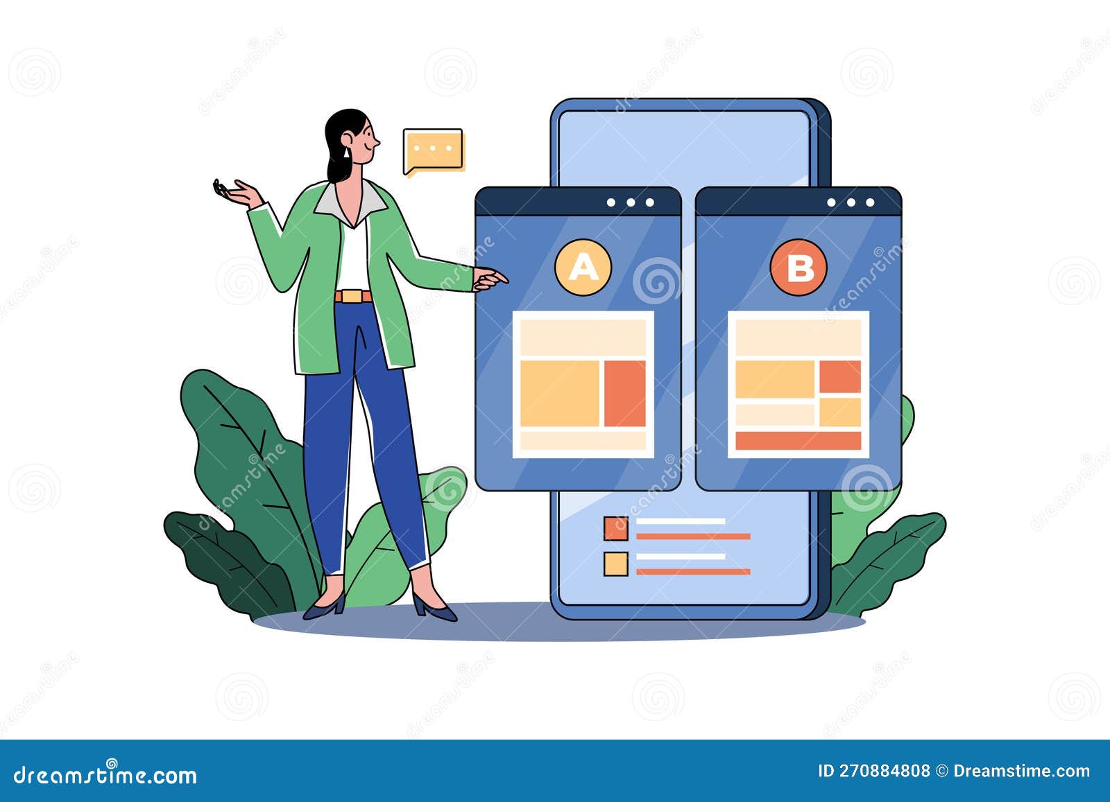 Ab Testing Illustration Concept on White Background Stock Vector ...