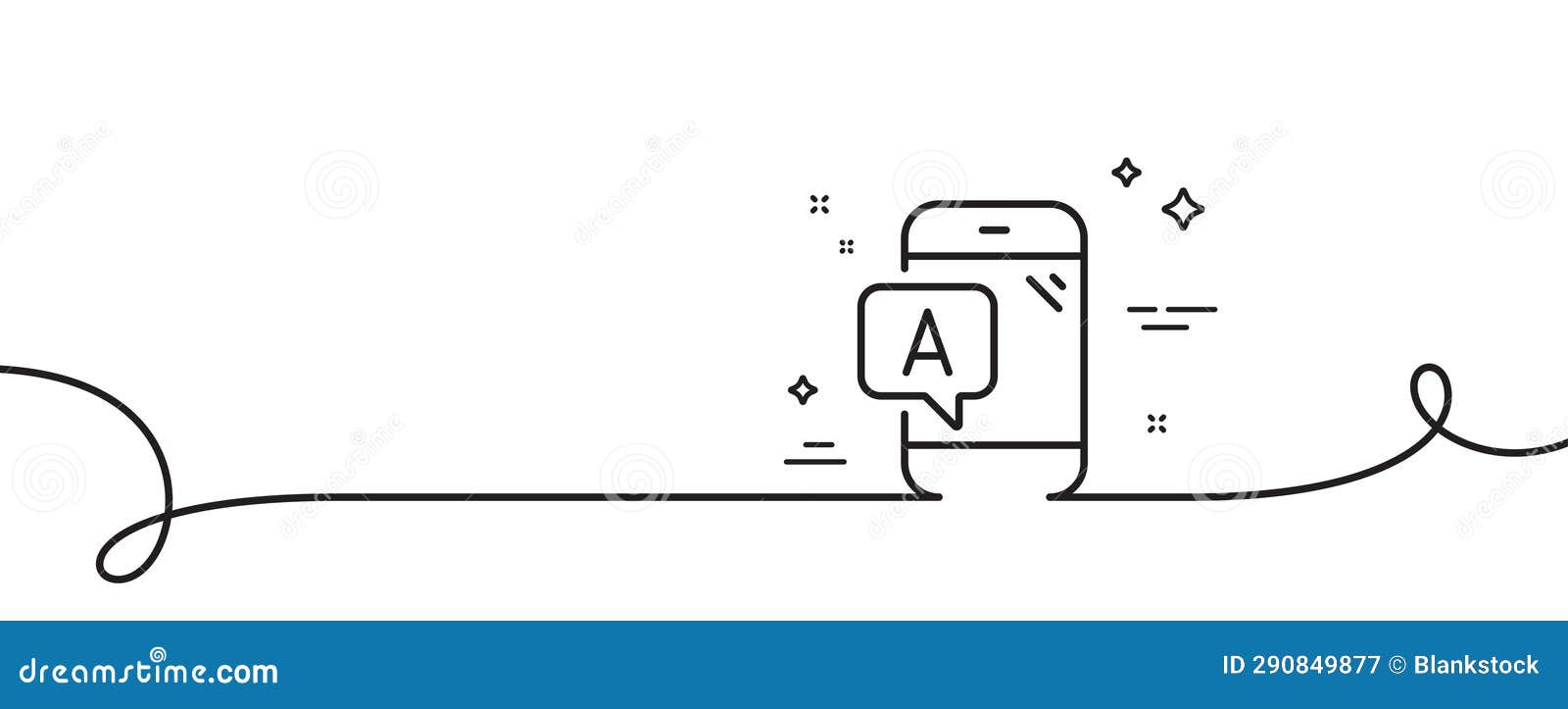 Ab Testing Line Icon. Ui Phone Test Sign. Continuous Line with Curl ...