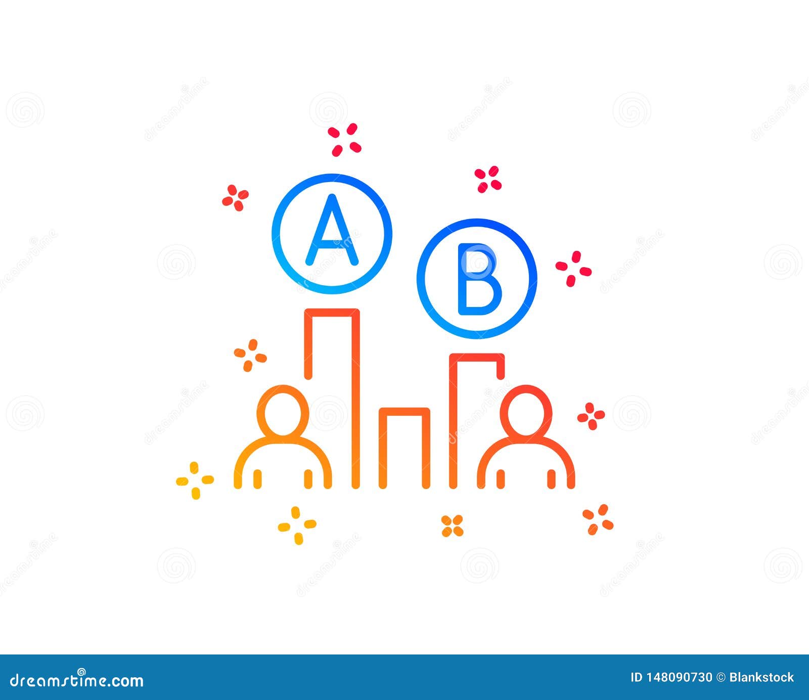 Ab Testing Line Icon. Ui Test Chart Sign. Vector Stock Vector ...