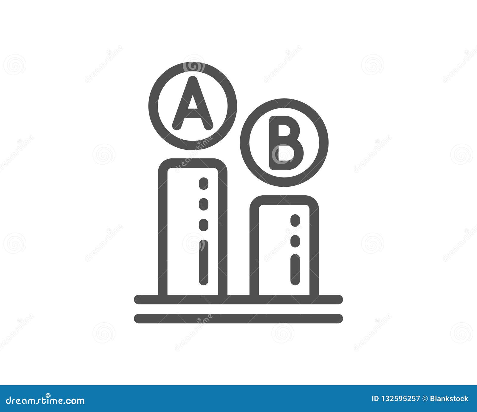 Ab Testing Line Icon. Ui Test Chart Sign. Vector Stock Vector ...