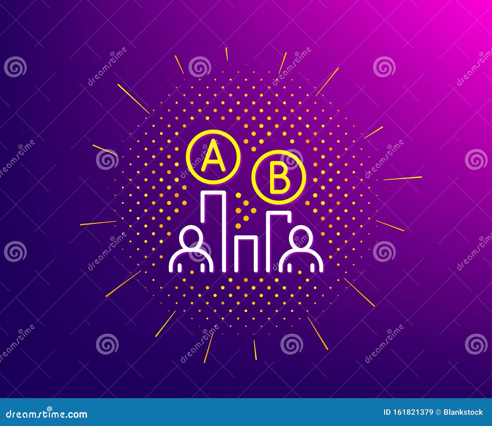 Ab Testing Line Icon. Ui Test Chart Sign. Vector Stock Vector ...