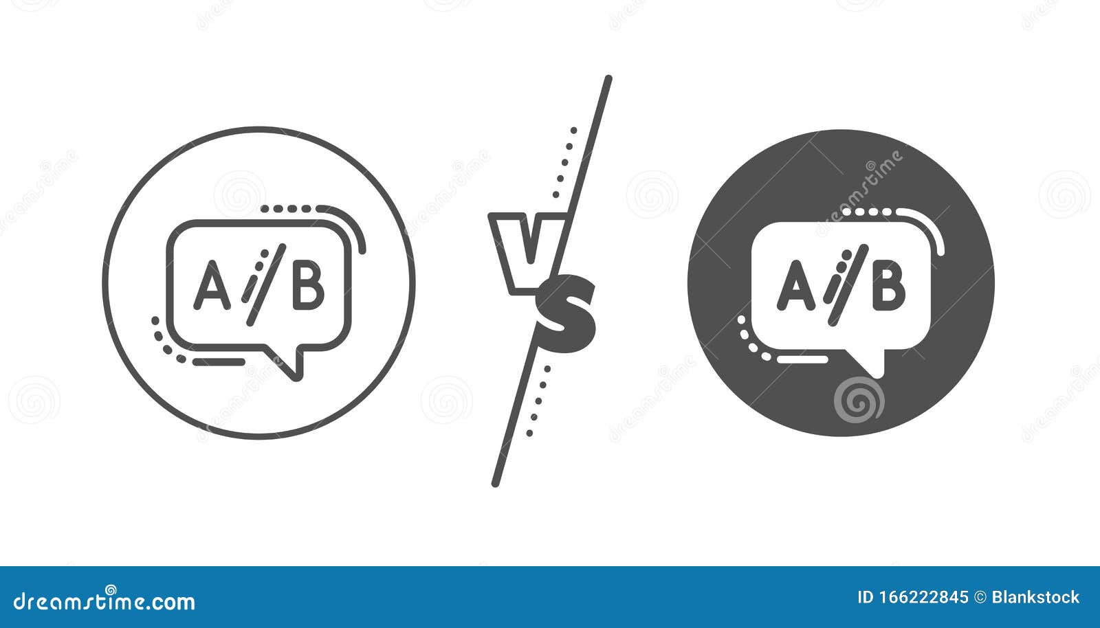 Ab Testing Line Icon. Ui Test Chat Bubble Sign. Vector Stock Vector ...