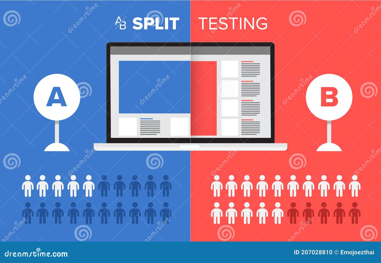 AB Testing 04 stock vector. Illustration of browser - 207028810
