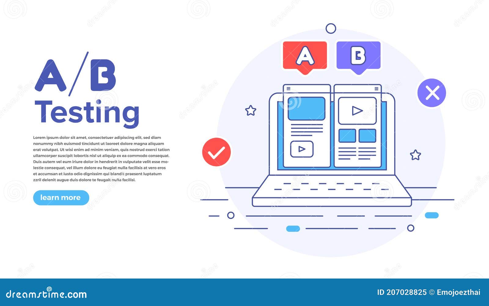 AB Testing 07 stock vector. Illustration of background - 207028825