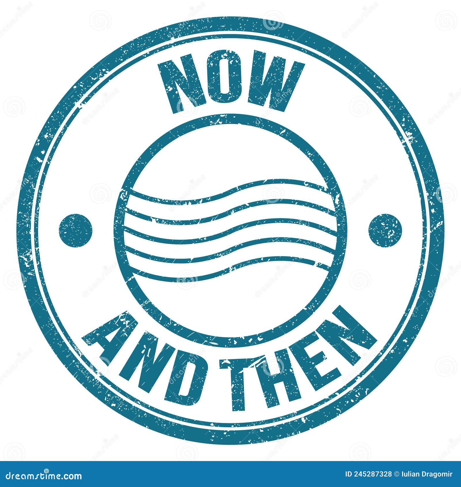 Ab Und Zu Text Auf Blauem Rundstempelzeichen Stock Abbildung ...