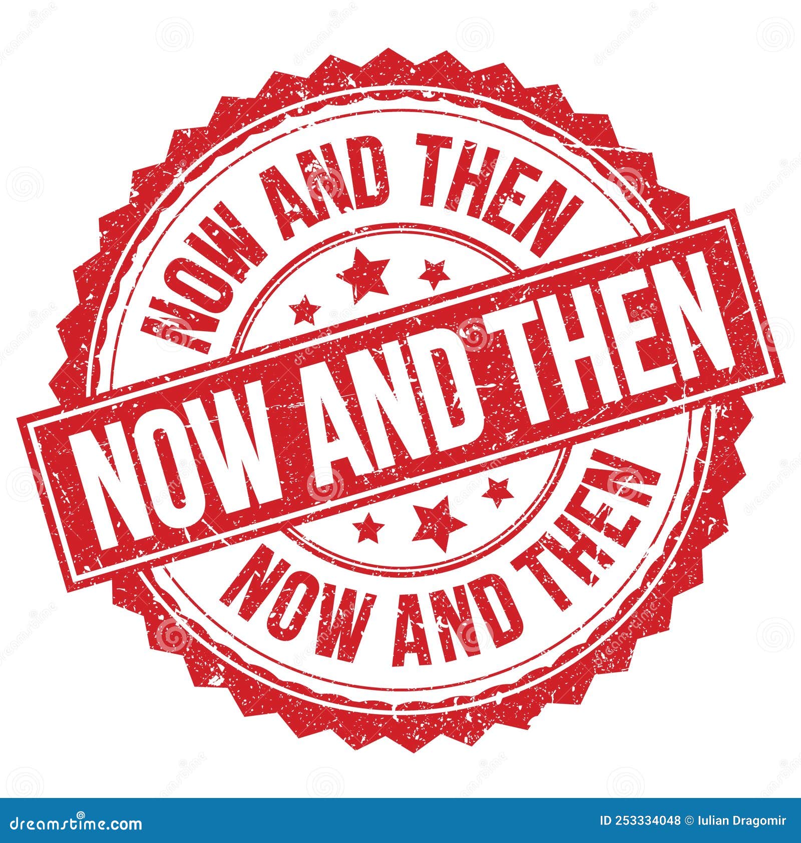 Ab Und Zu Text Auf Rotem Rundstempelzeichen Stock Abbildung ...