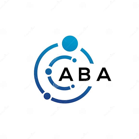 ABA Letter Logo Design on Black Background. ABA Creative Initials ...