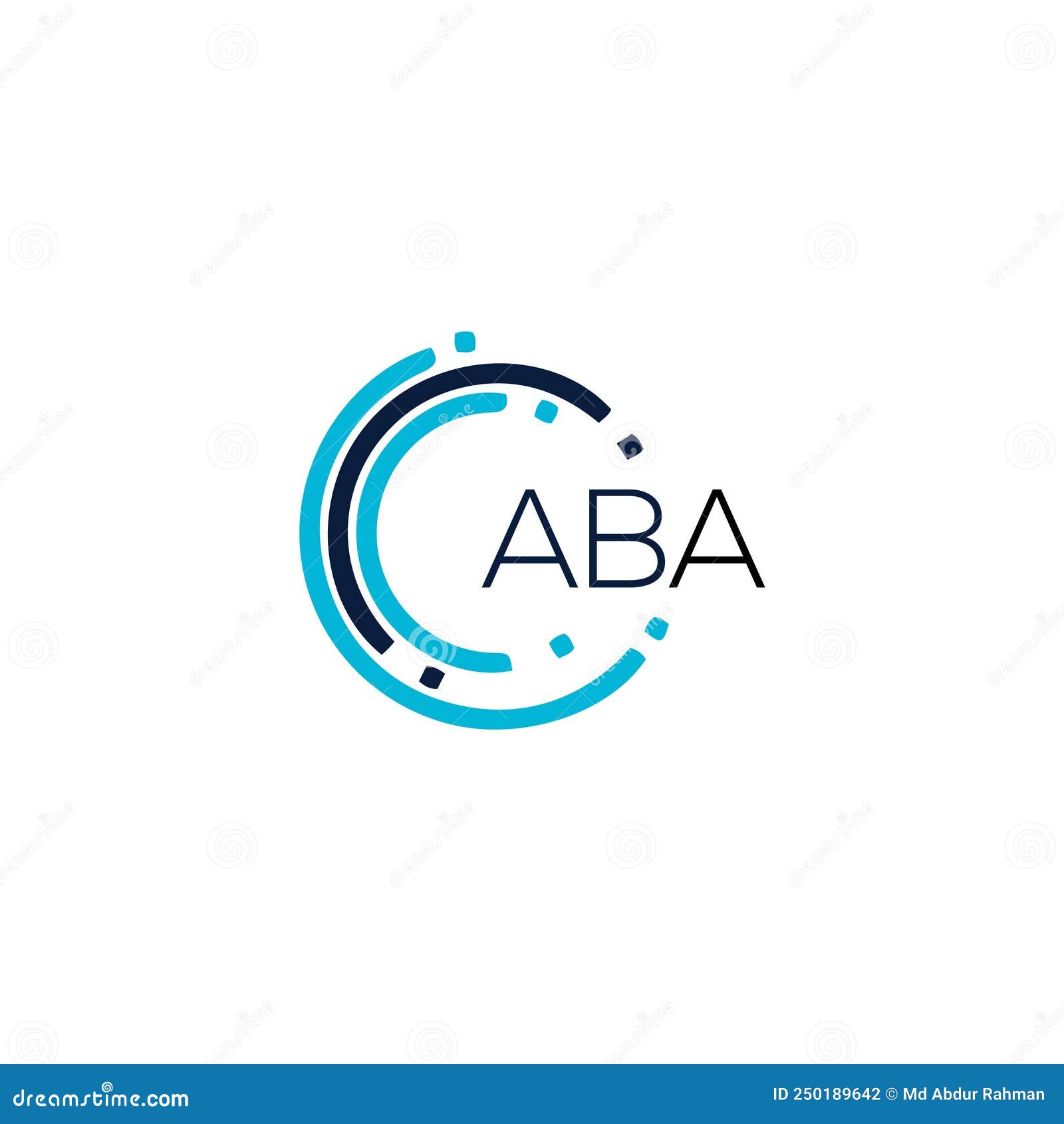 ABA Letter Logo Design On WHITE Background. ABA Creative Initials ...