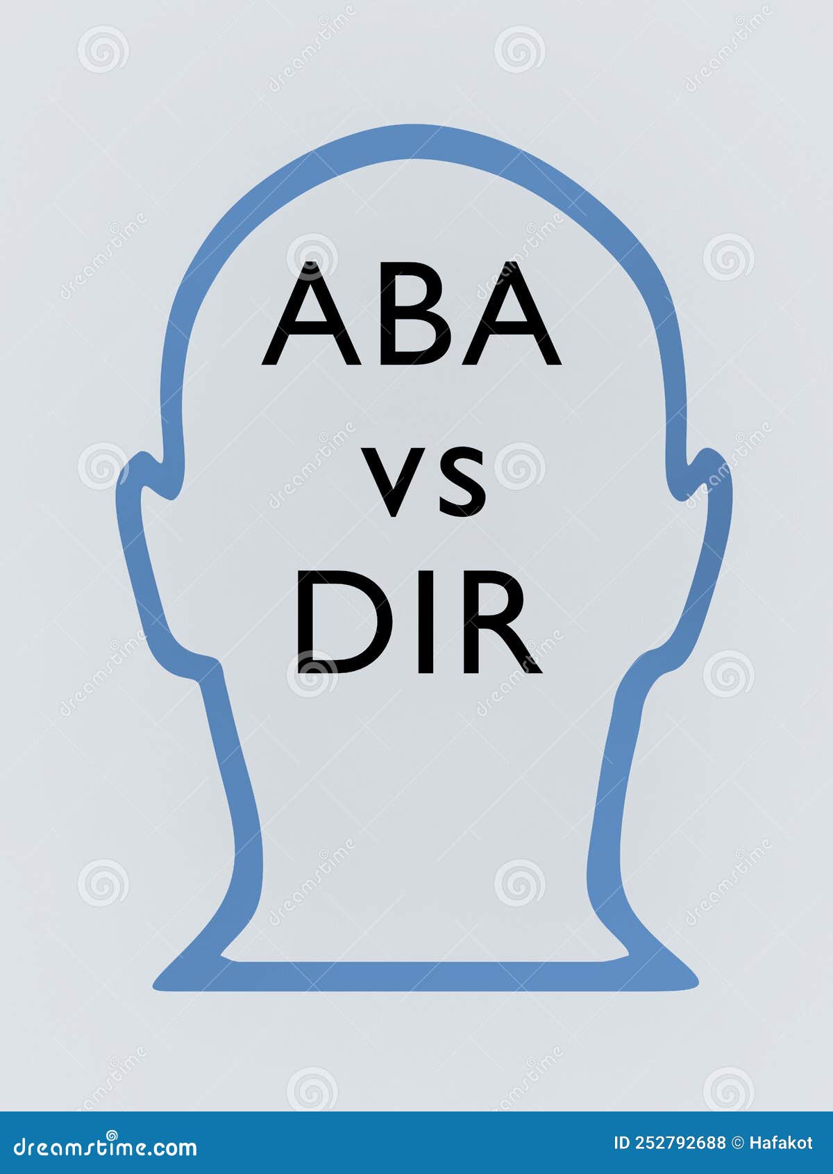ABA vs DIR concept stock illustration. Illustration of therapist ...