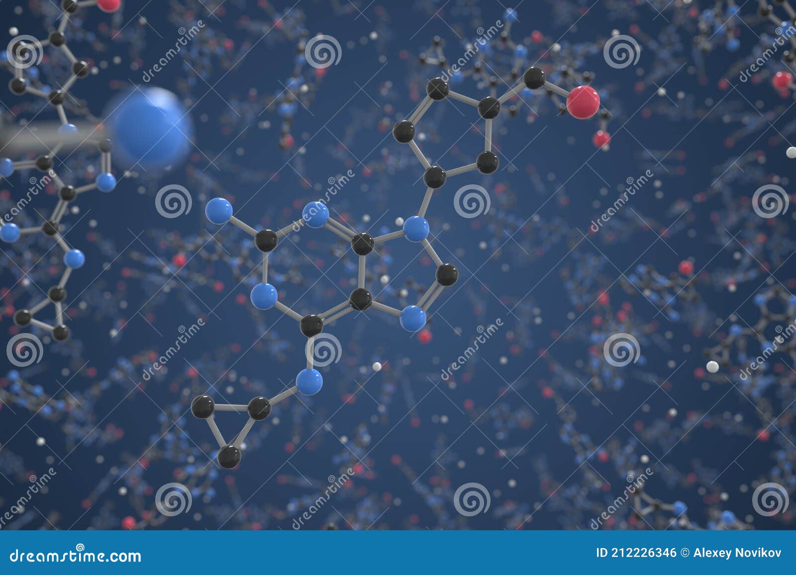 Abacavir Molecule Structure Royalty-Free Stock Image | CartoonDealer ...