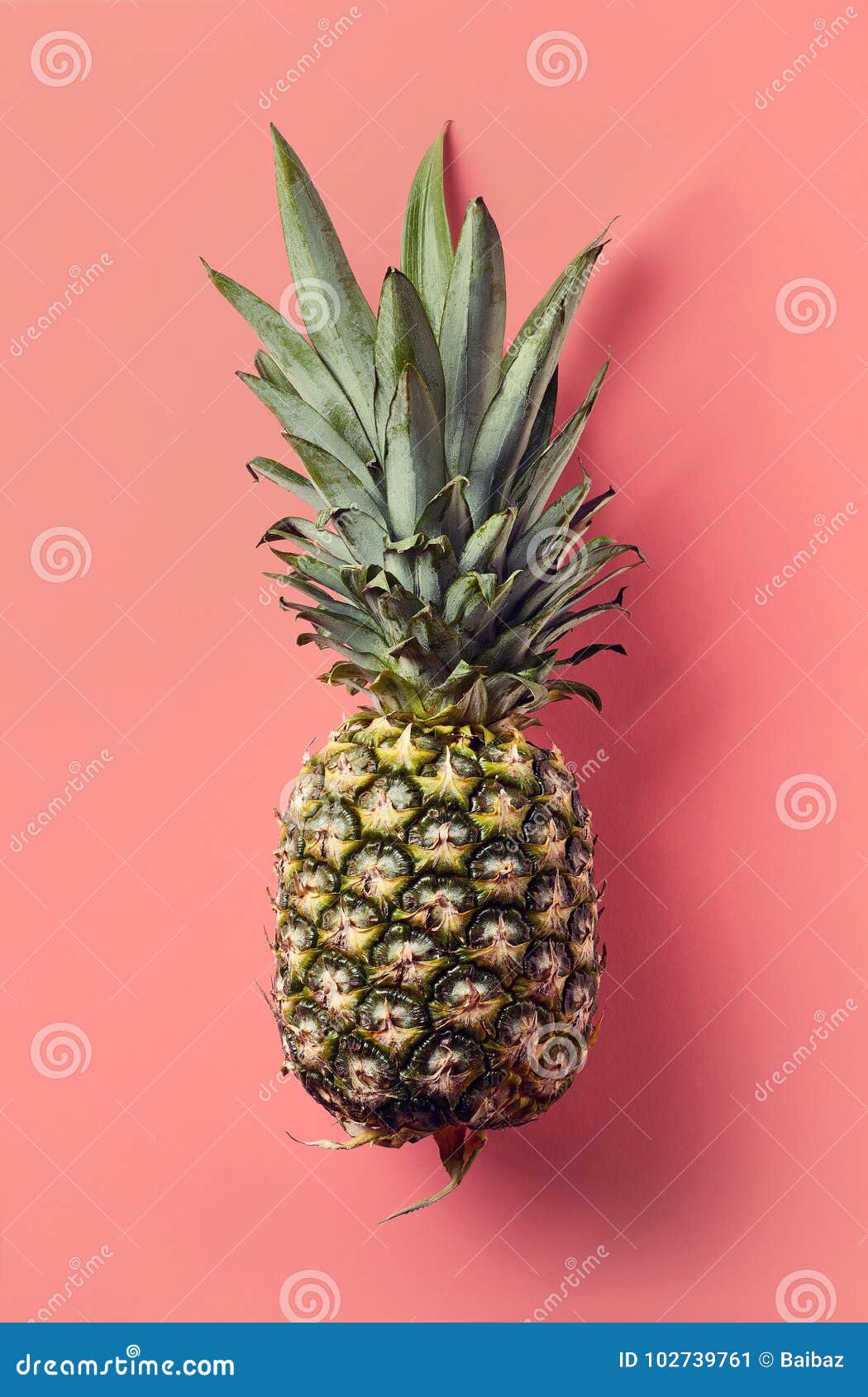 Abacaxi No Fundo Cor-de-rosa Imagem de Stock - Imagem de projeto, vista ...