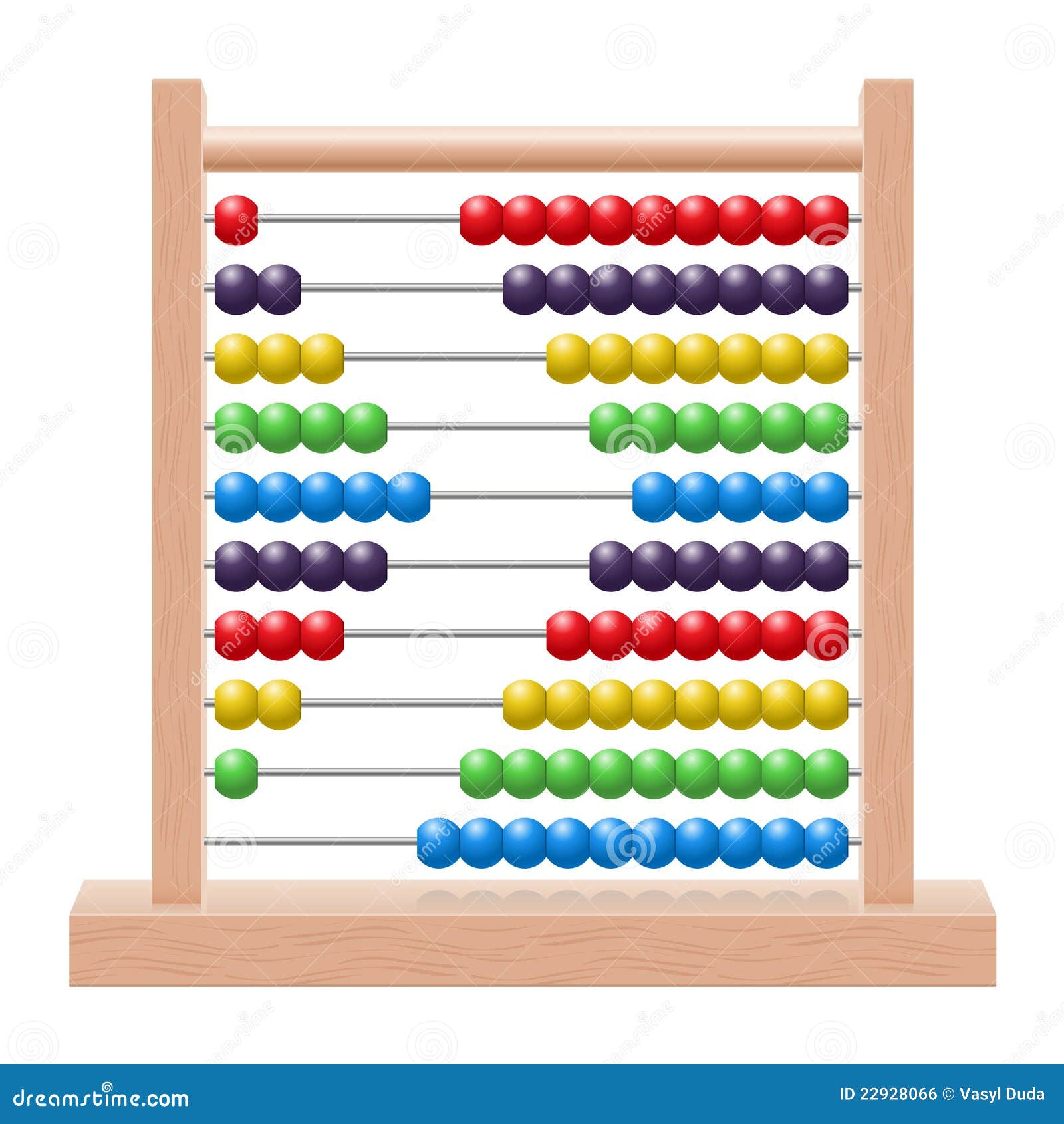 Abacus stock vector. Illustration of arithmetic, blue - 22928066