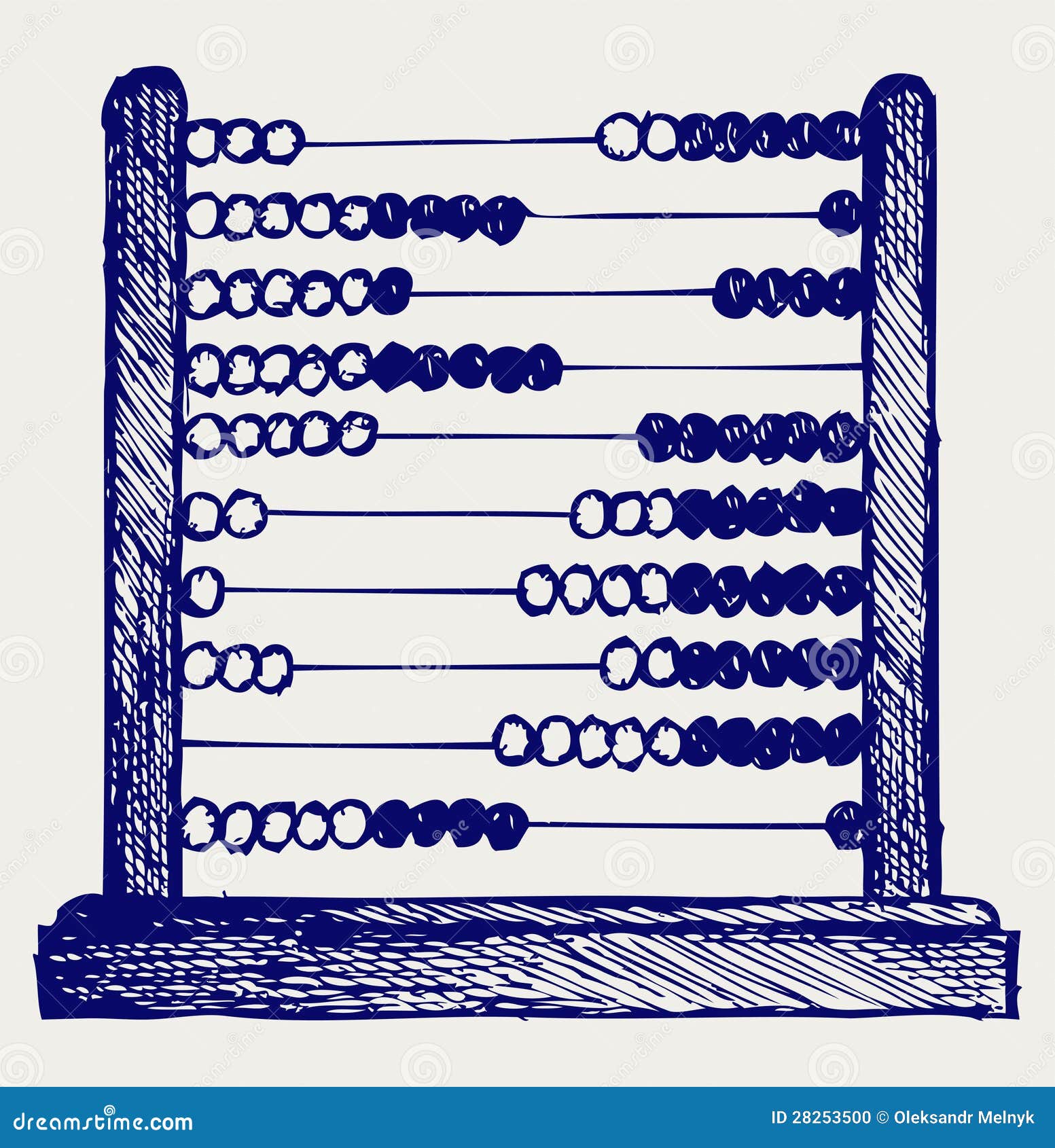 Abacus stock vector. Illustration of hand, life, draw - 28253500