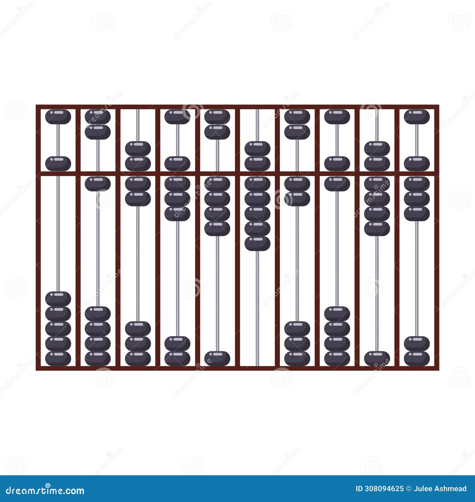 Suanpan Chinese Abacus Vector Illustration | CartoonDealer.com #76058208