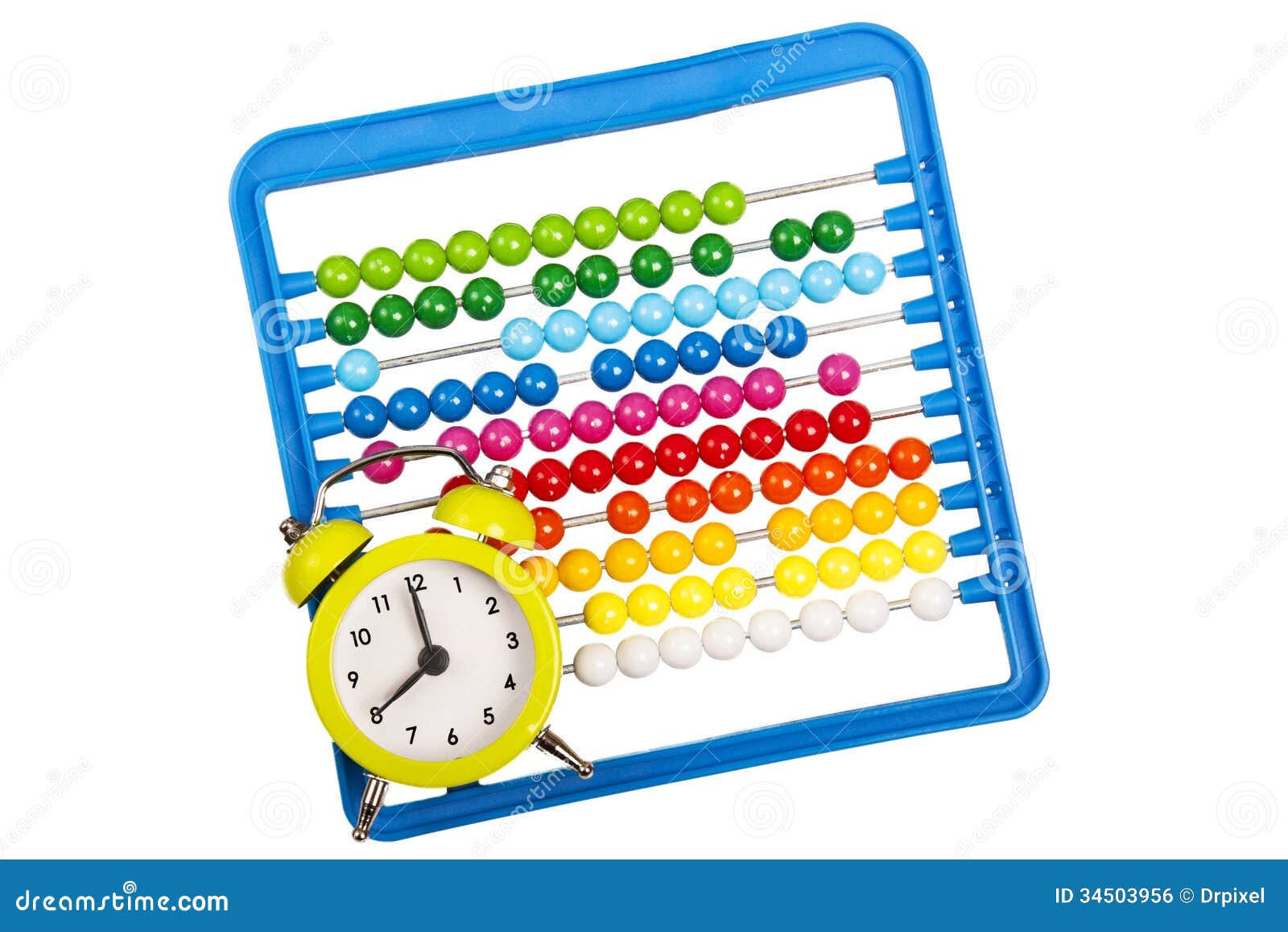 Abacus and alarm clock stock photo. Image of beginning - 34503956